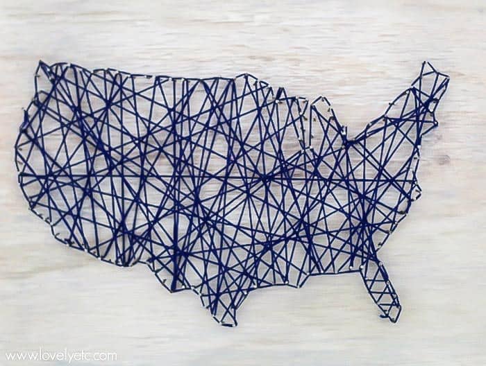 USA Map String Art - Domestically Designed