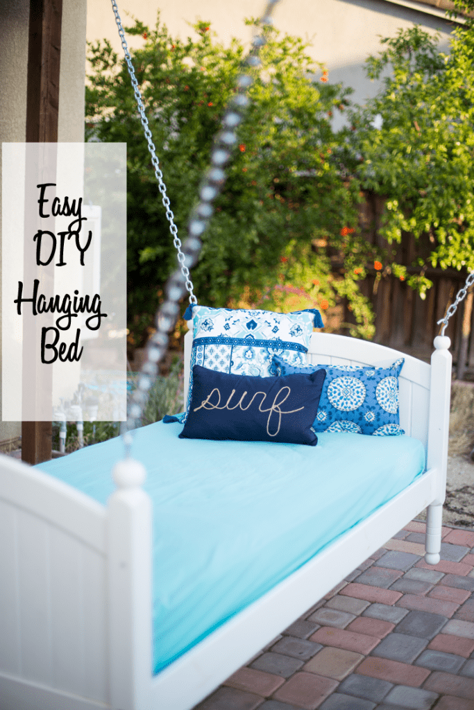 Easy DIY Hanging Bed - Domestically Designed