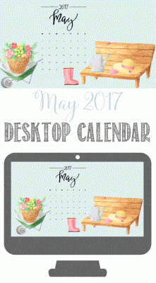 Garden May Calendar Wallpaper - Domestically Designed