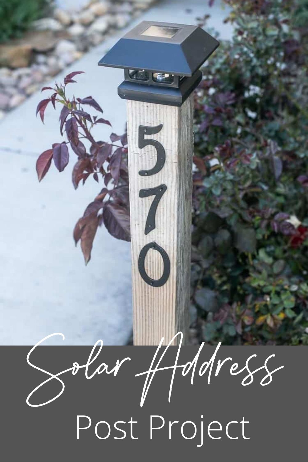DIY Solar Address Post - Domestically Designed