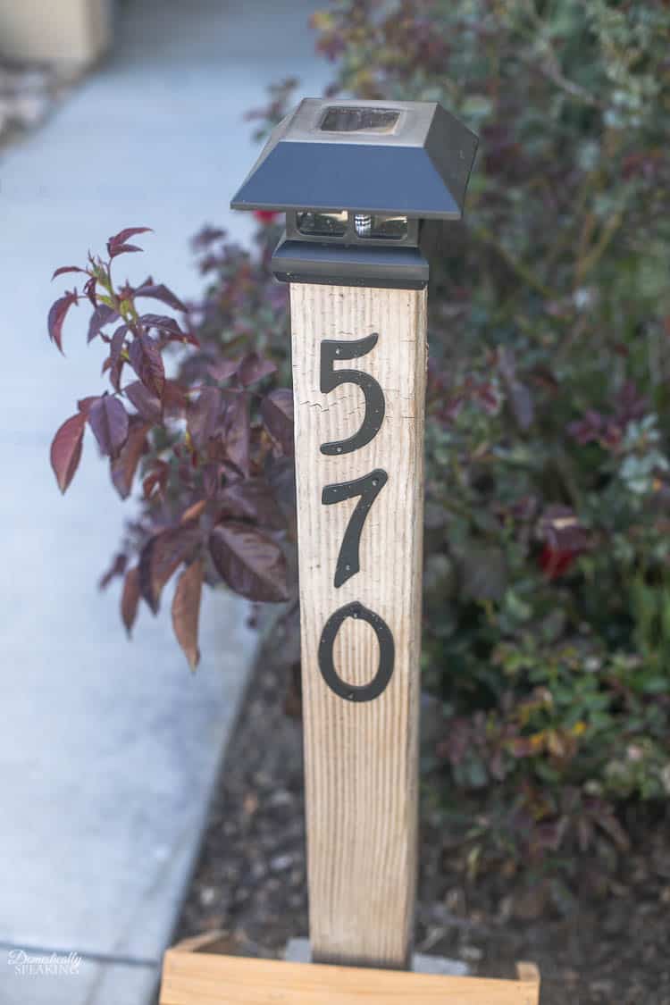 DIY Solar Address Post - Domestically Designed