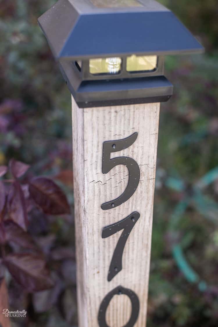 DIY Solar Address Post - Domestically Designed