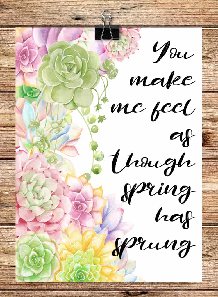You Make Me Feel Like Spring Has Sprung - Domestically Designed