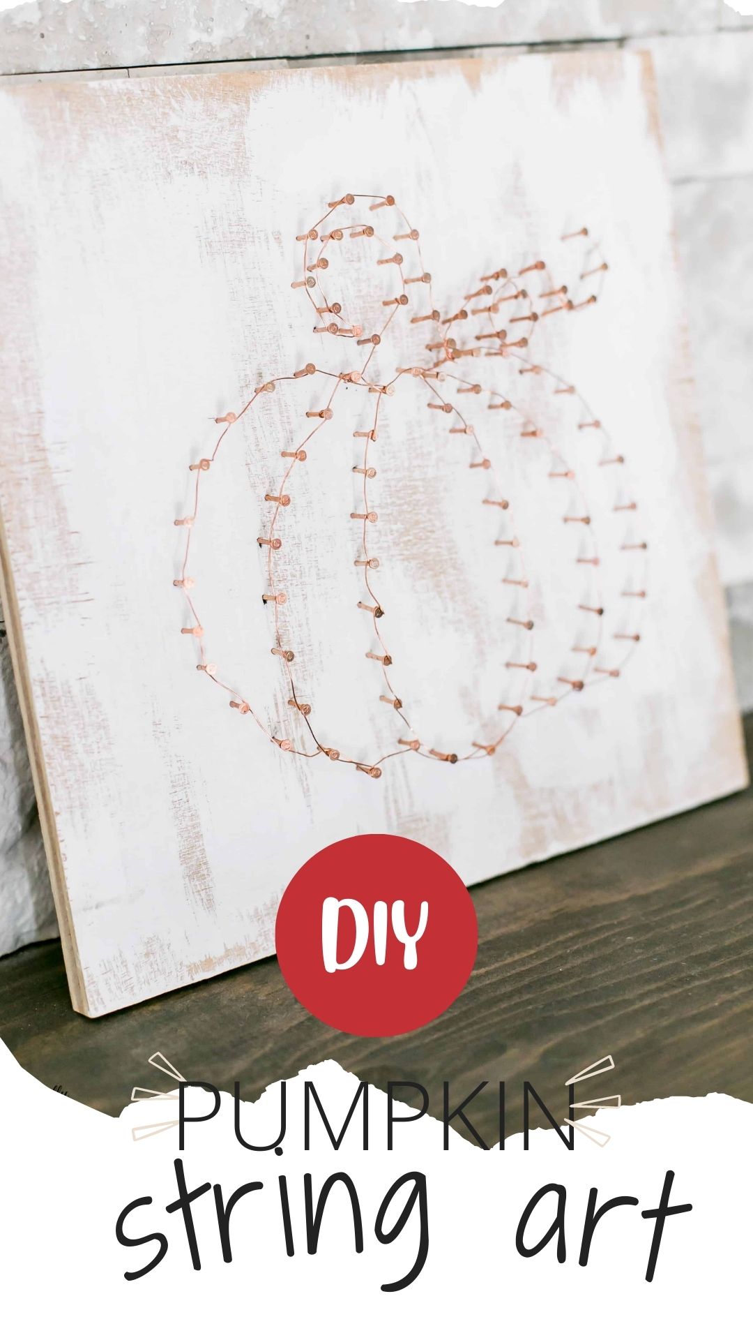 Copper Wire Pumpkin String Art - Domestically Designed
