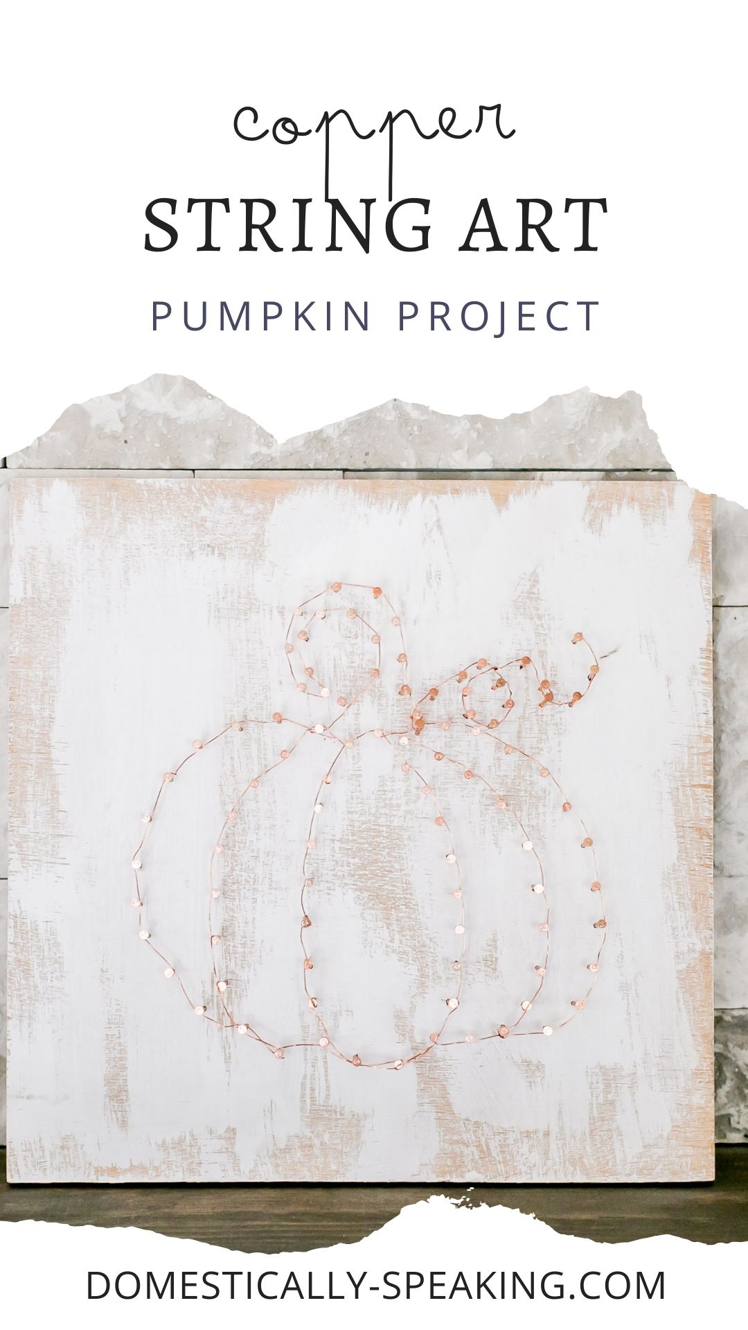 Copper Wire Pumpkin String Art - Domestically Designed