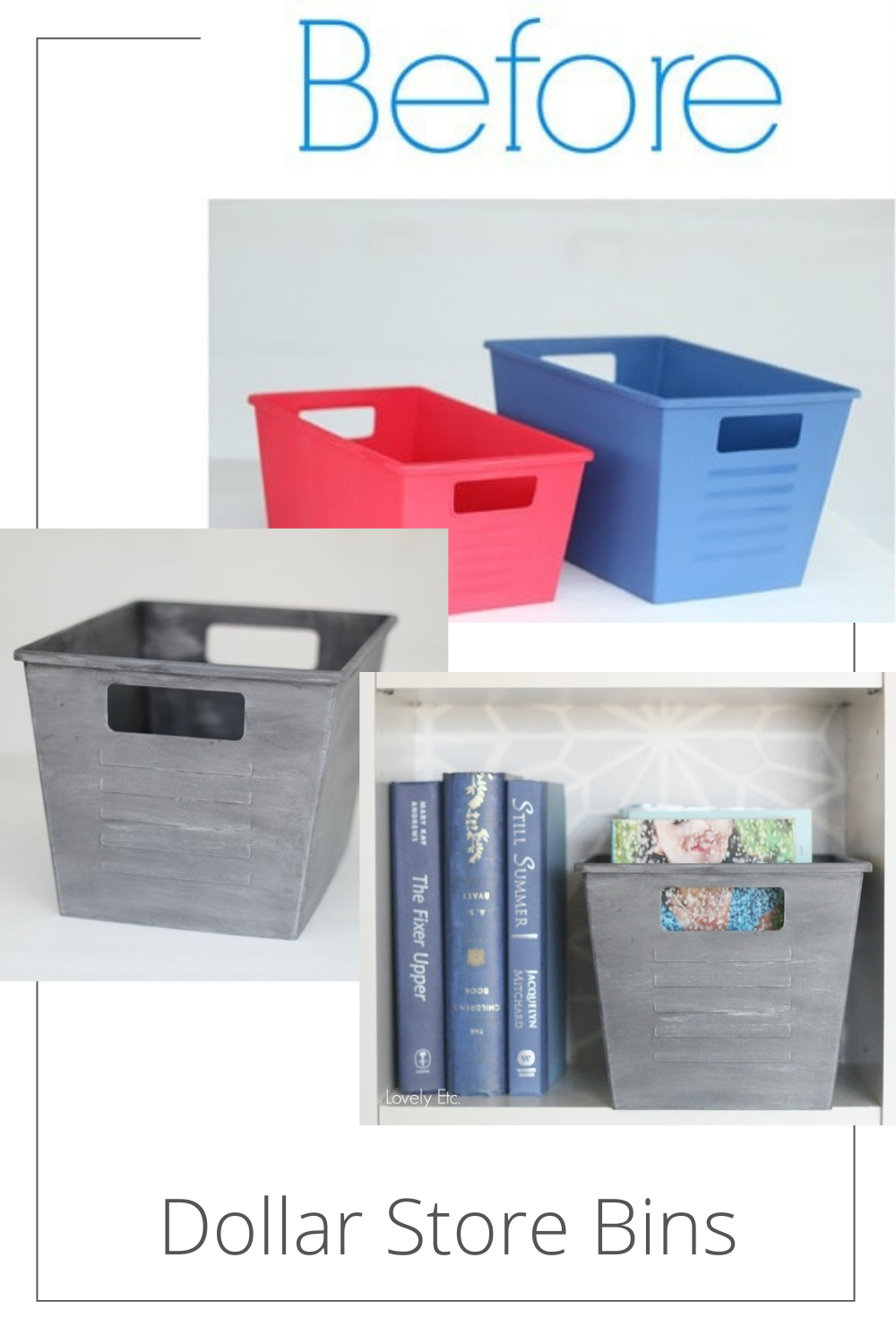 Turn Dollar Store Bins into Stylish Storage - Domestically Designed
