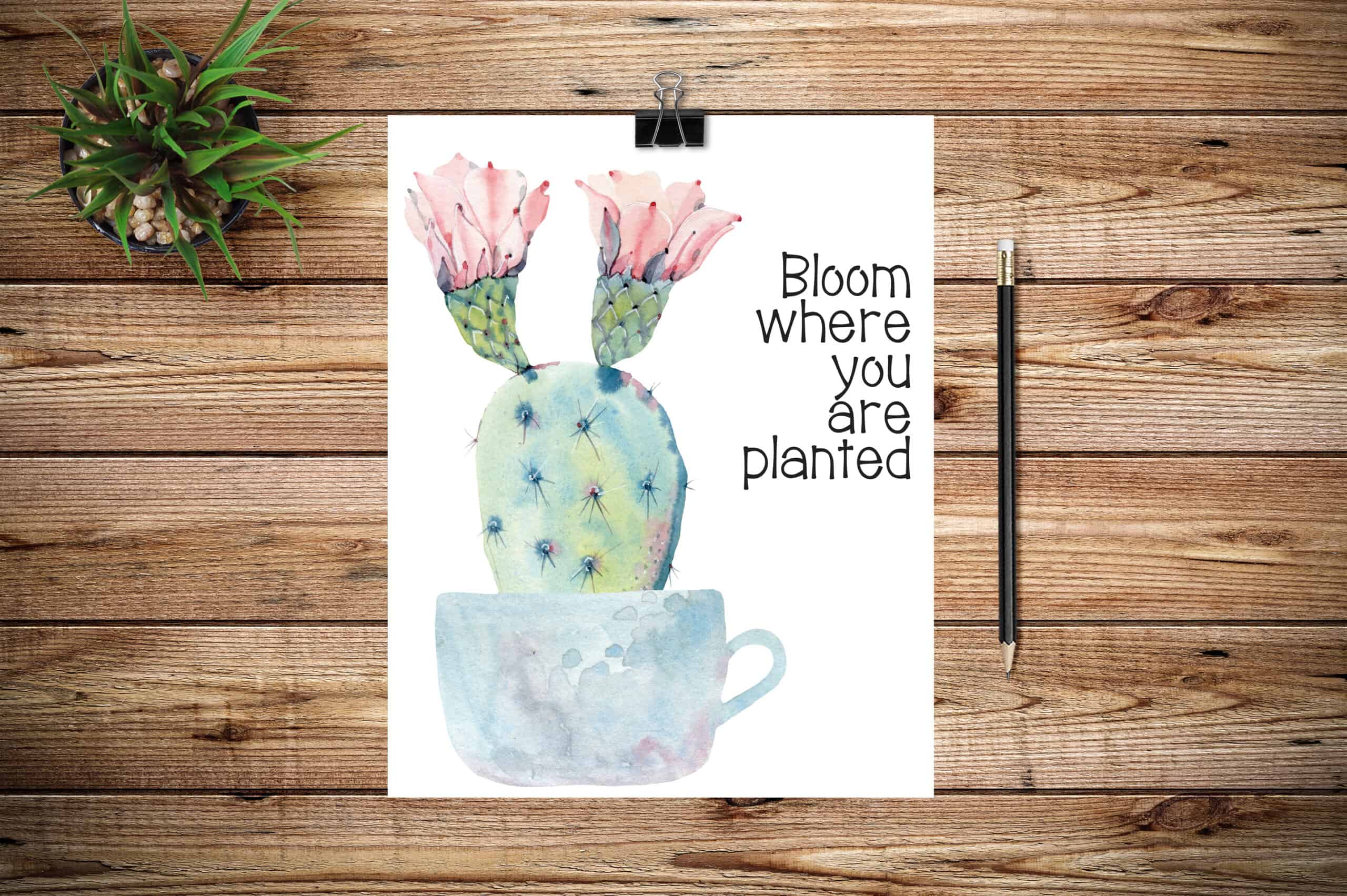 Bloom Where You are Planted Printable - Domestically Designed