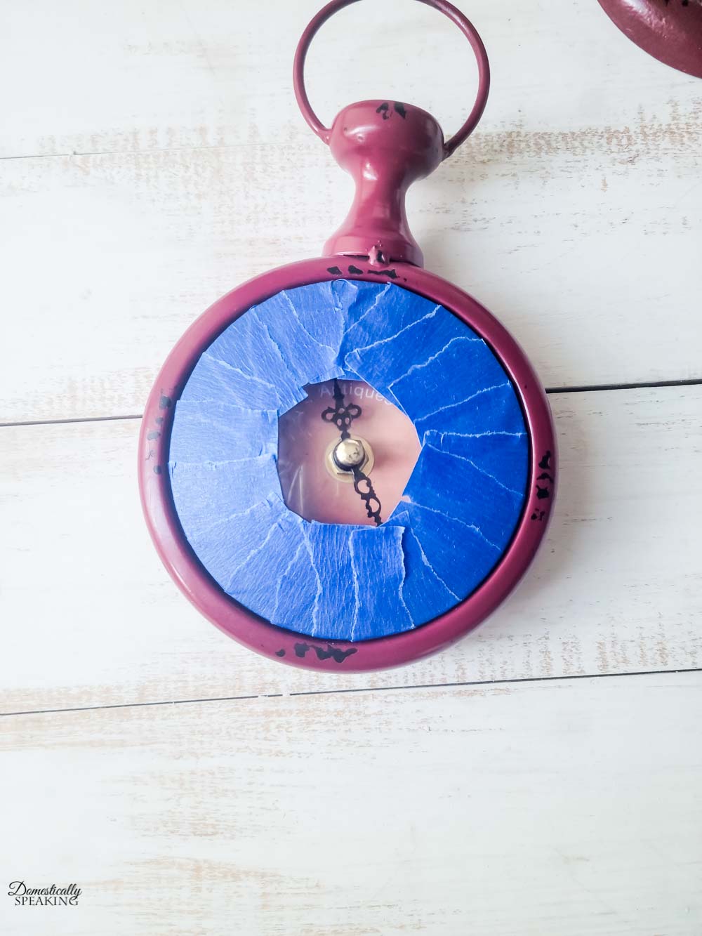 Desktop Hanging Clock Makeover - Domestically Designed