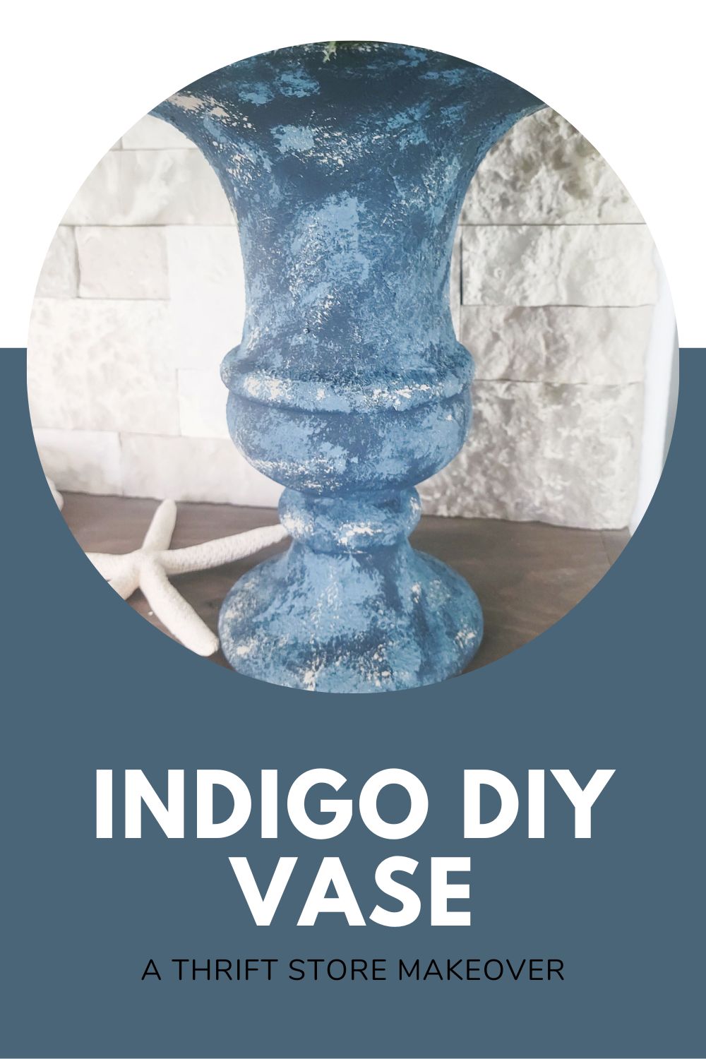 DIY Indigo Handcrafted Vase - Domestically Designed
